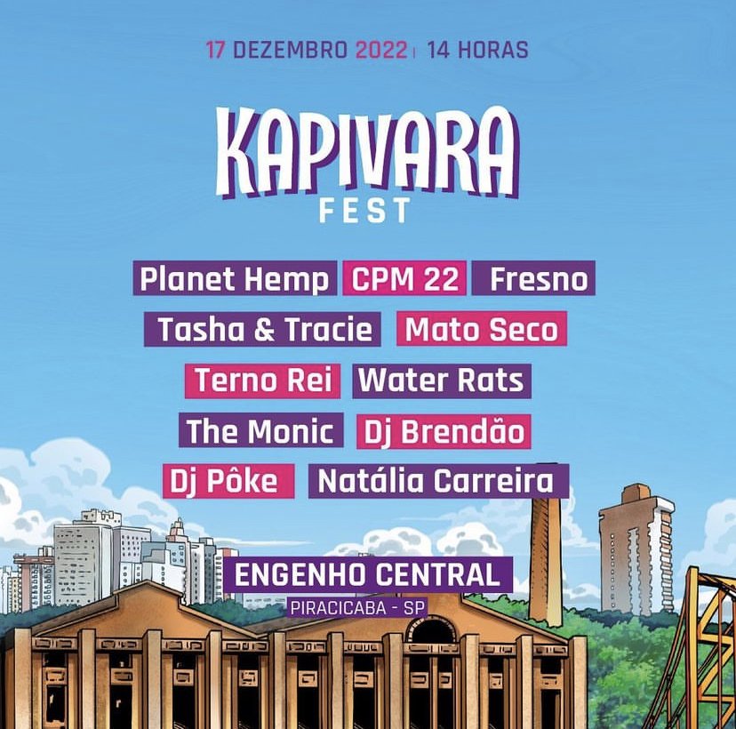 Kapivara Fest terá Planet Hemp, Fresno, CPM 22 e mais 8 atrações no dia ...