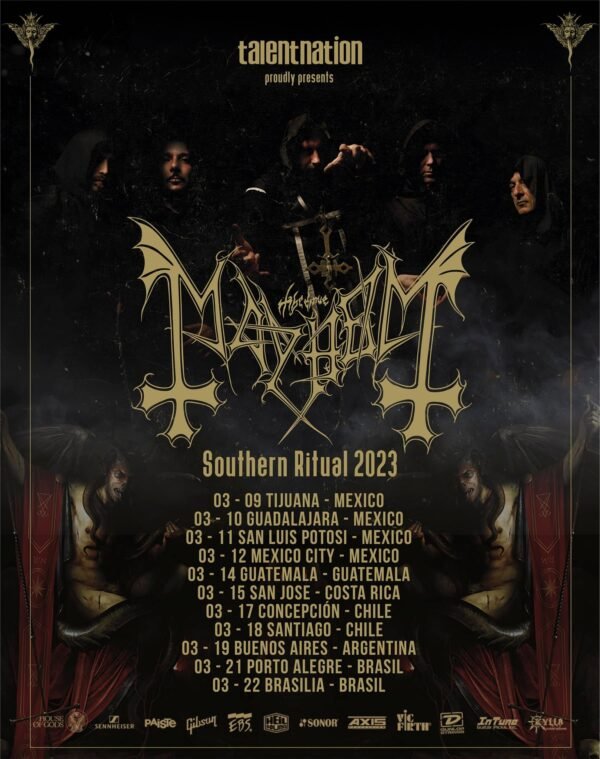 Mayhem confirma tour na América Latina em março de 2023 - Agenda Metal