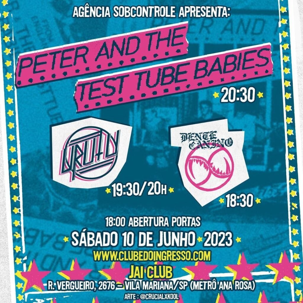Peter and the Test Tube Babies no Brasil: horários das apresentações ...