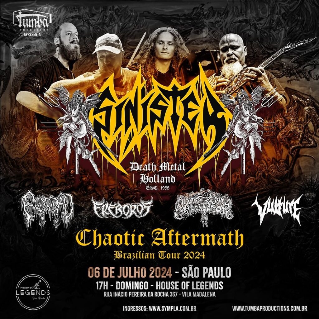 Sinister: ingressos à venda para show em São Paulo - Agenda Metal