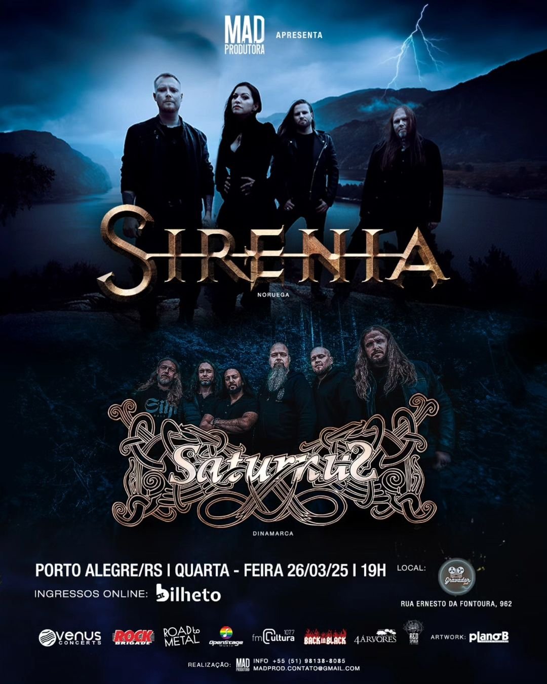 Sirenia: informações completas dos 4 shows no Brasil - Agenda Metal