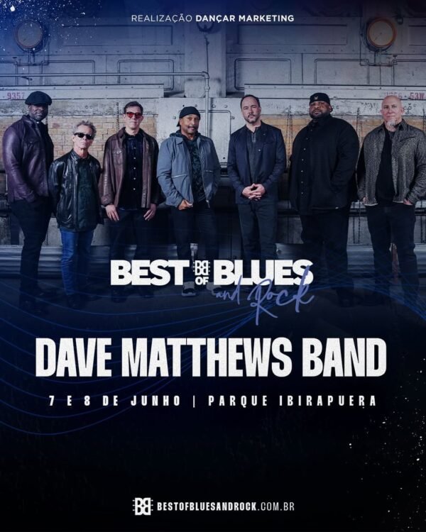 Dave Matthews Band promete shows únicos no Best of Blues and Rock 2025 em São Paulo - Agenda Metal