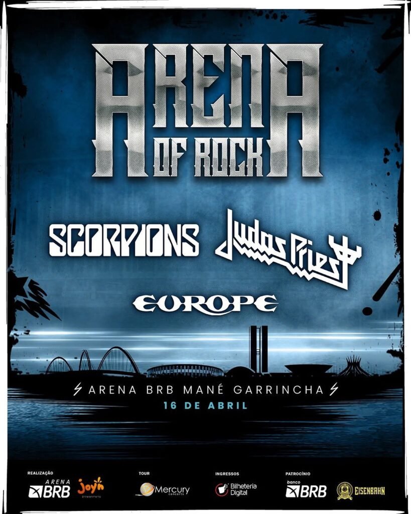 Arena of Rock 2025: Scorpions, Judas Priest e Europe confirmados em Brasília - Agenda Metal