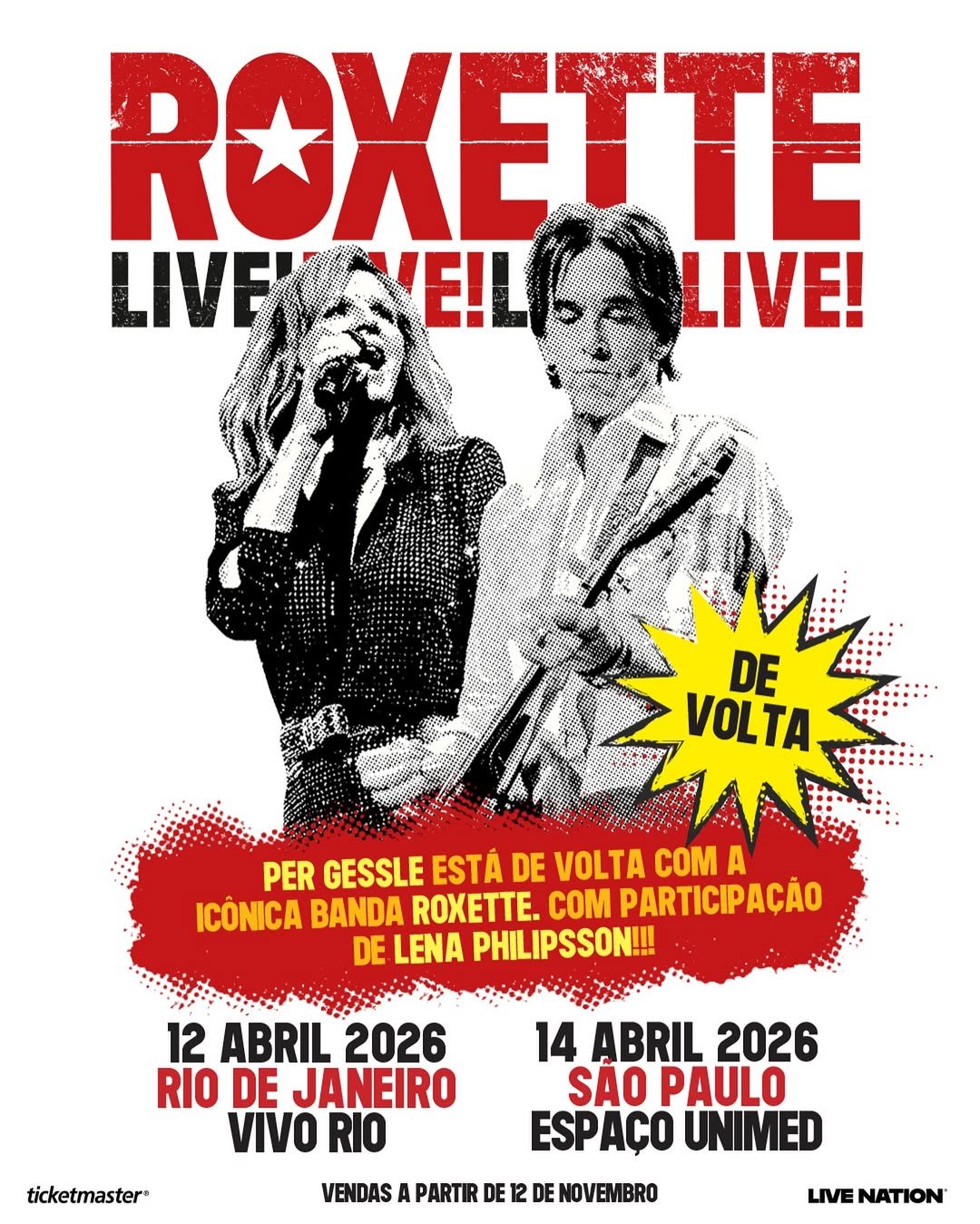 Roxette anuncia shows no Brasil em 2026 - Agenda Metal