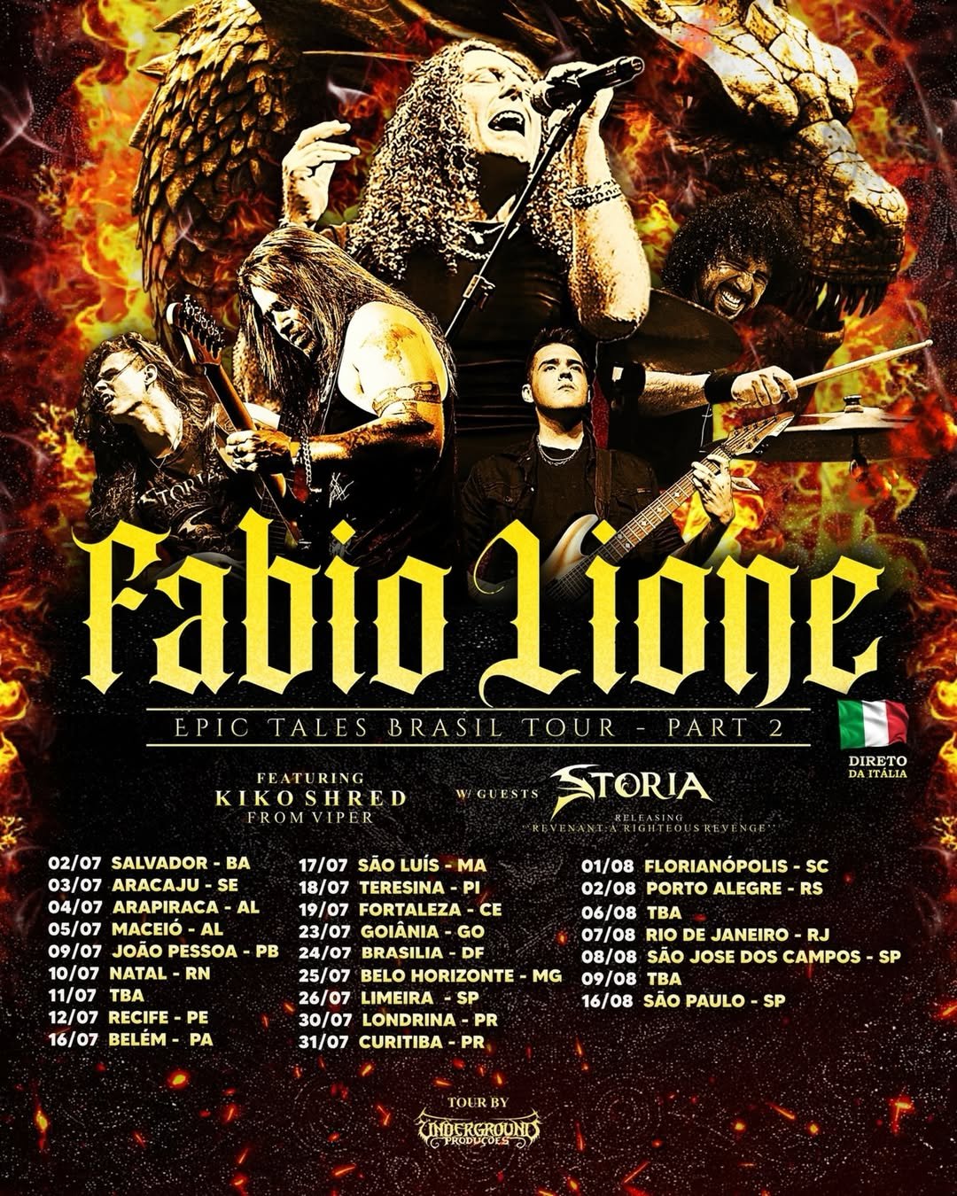 Fábio Lione anuncia extensa turnê solo pelo Brasil em 2026 - Agenda Metal